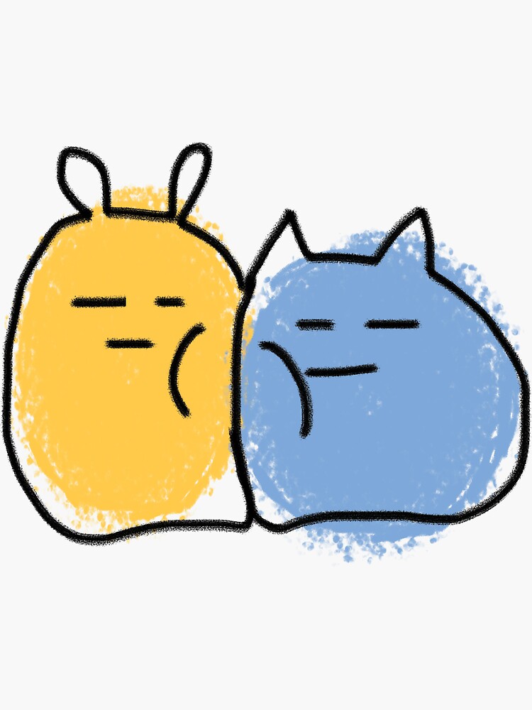 "Cute squishy faces" Sticker for Sale by notyournoddle | Redbubble