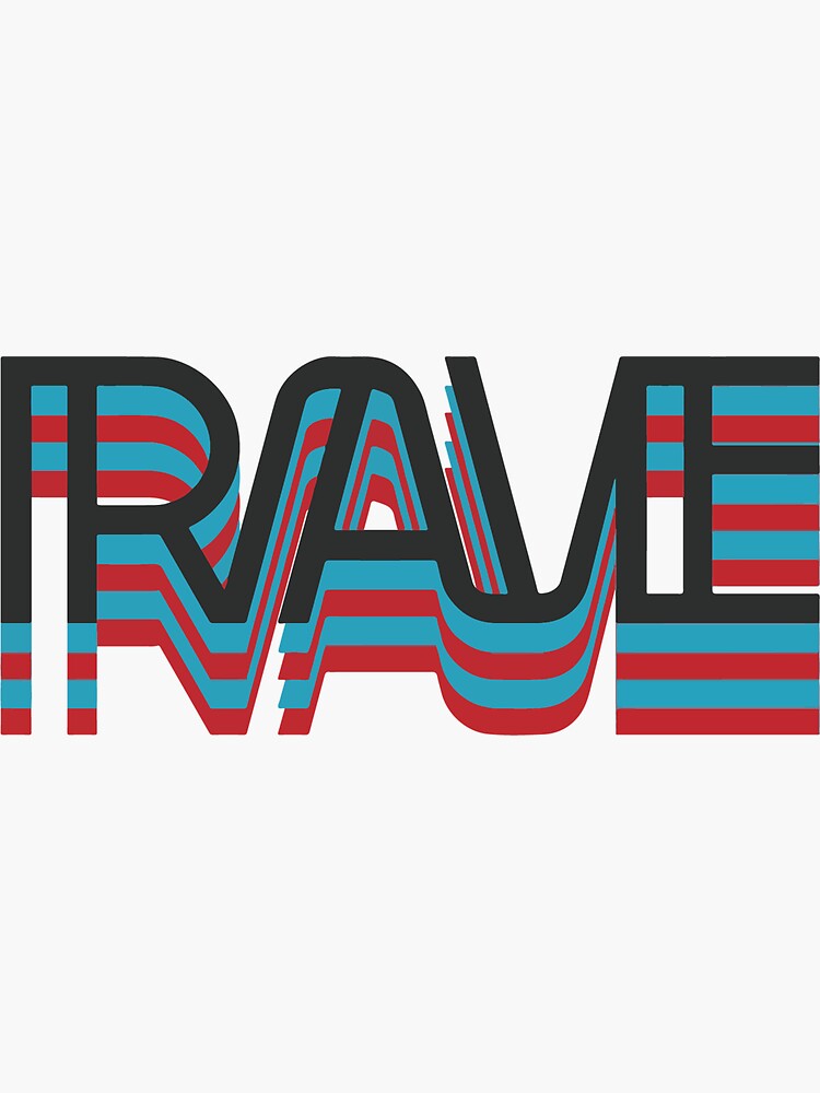 "RAVE R / B" Sticker for Sale by golorave | Redbubble