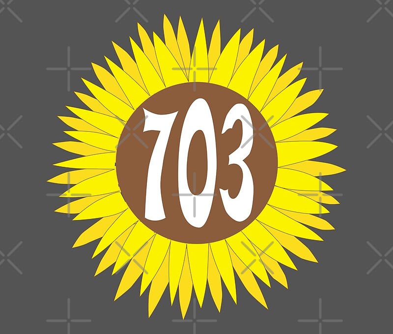 "Hand Drawn Virginia Sunflower 703 Area Code" by itsrturn | Redbubble