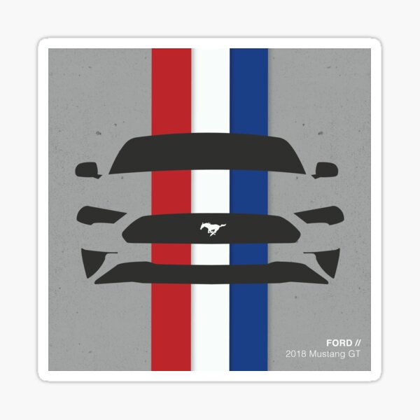 "Ford 2018 Mustang GT" Sticker for Sale by nicolegrace15 | Redbubble