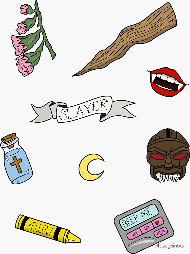 "Buffy Sticker Pack Design" Sticker for Sale by MossySnow | Redbubble