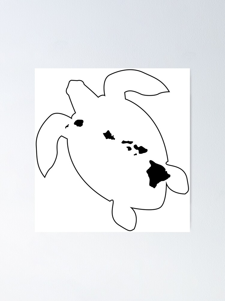 "Hawaii Honu" Poster by CM-PD | Redbubble