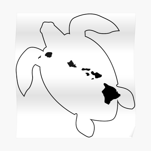 "Hawaii Honu" Poster by CM-PD | Redbubble