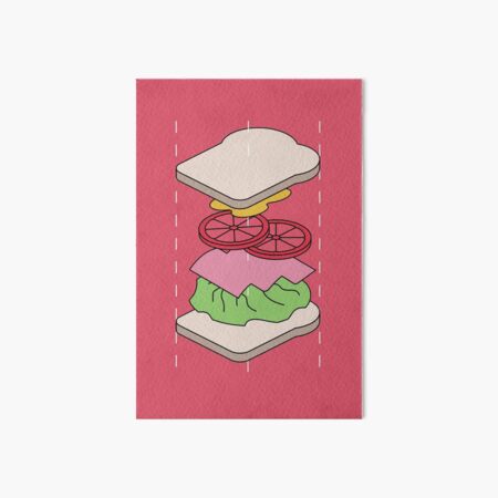 "Exploded Sandwich Diagram. Graphic Artwork" Art Board Print by ...