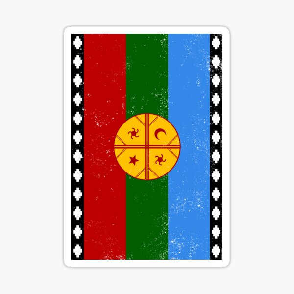 Sticker « Bandera Mapuche, drapeau mapuche, peuples autochtones du ...