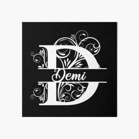 "Personalized Name Monogram D - Demi - Letter D White" Art Board Print ...
