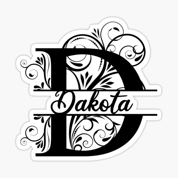 "Personalized Name Monogram D - Dakota - Letter D" Sticker for Sale by ...