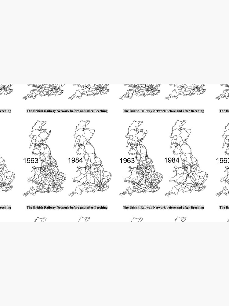 "Beeching rail network cuts map 1963 to 1984" Mug by circuitsnap ...