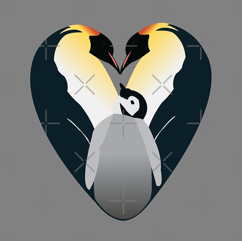 "Penguin Heart" by KCPetPortraits | Redbubble