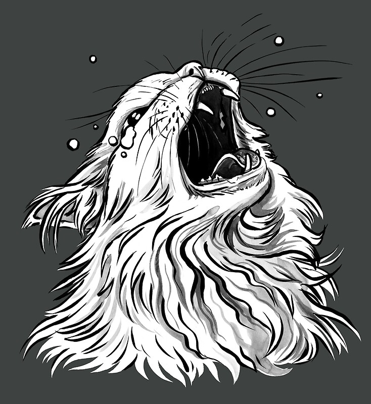 "Colors/Black Screaming Thurston Meme Cat" by Thurstonwaffles | Redbubble