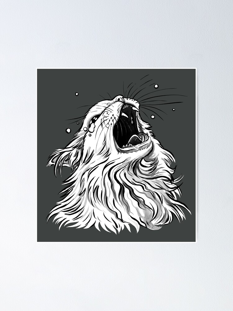 "Colors/Black Screaming Thurston Meme Cat" Poster for Sale by ...