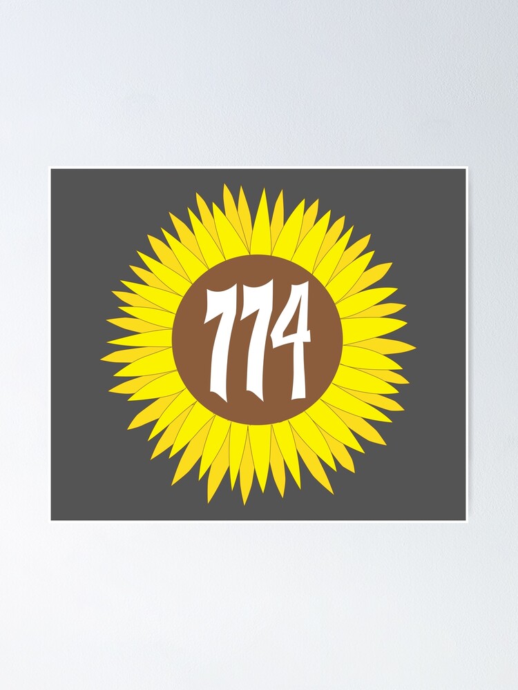 "Hand Drawn Massachusetts Sunflower 774 Area Code" Poster for Sale by ...