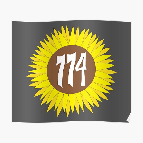 "Hand Drawn Massachusetts Sunflower 774 Area Code" Poster for Sale by ...