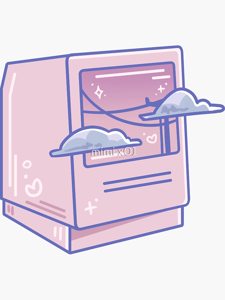 "retro computer" Sticker by happitea | Redbubble
