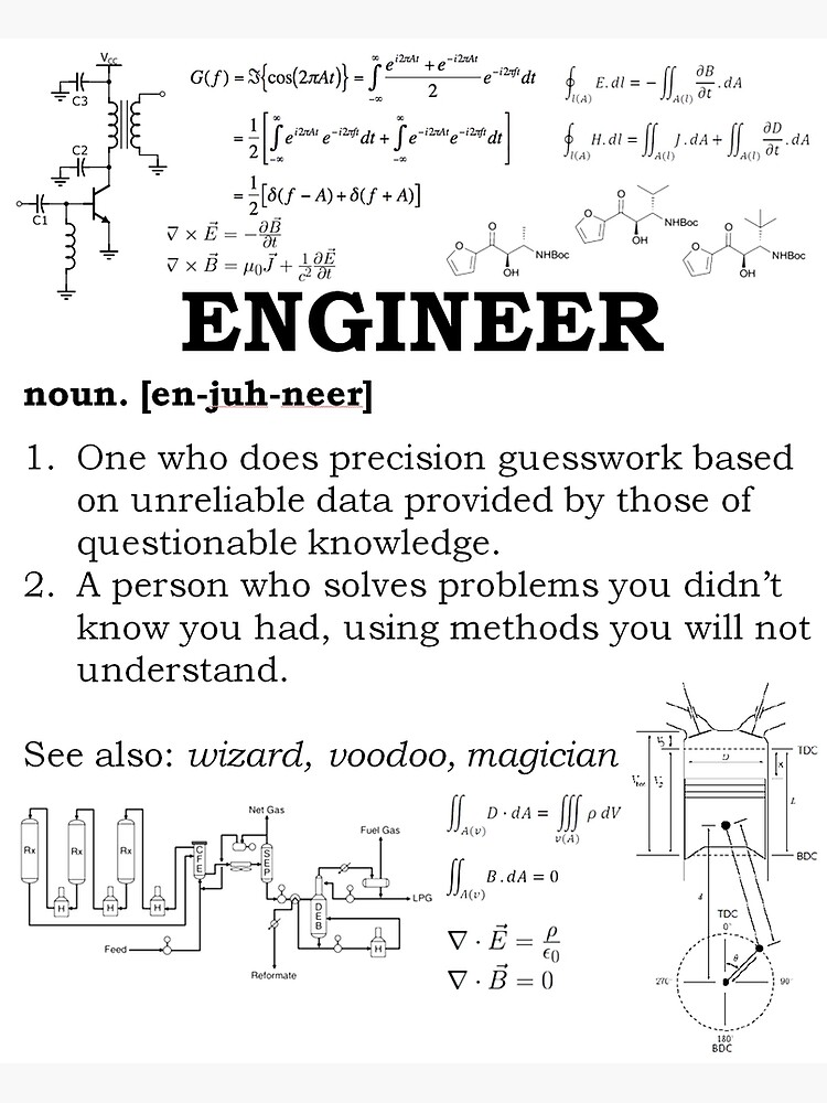 "Engineer Definition " Poster for Sale by EngAppDesign | Redbubble