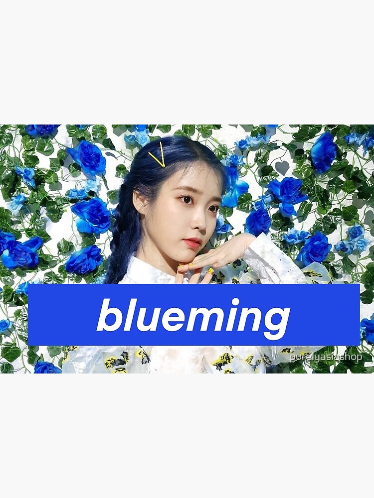 "IU Blueming Sticker" Sticker by purelyasiashop | Redbubble