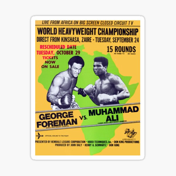 "Boxing and Boxers: Cool Poster of a Mythical Fight / orange" Sticker ...