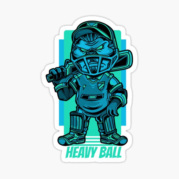 "Cricket Monster Player Heavy Ball" Sticker for Sale by ShineEyePirate ...