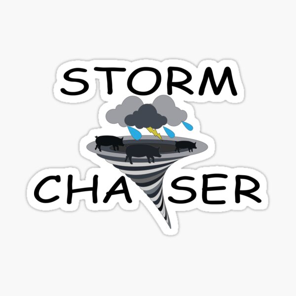 "Storm Chaser Hunting Tornados Weather Teller Kids" Sticker for Sale by ...