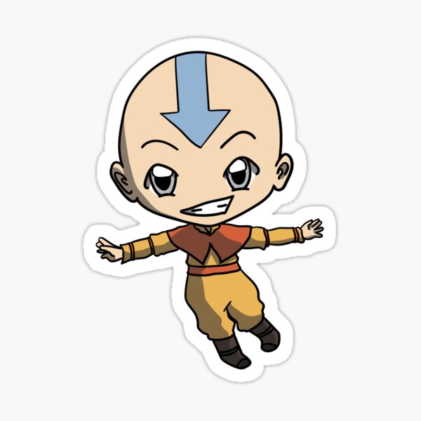 "Avatar The Last Airbender Chibi Aang sticker" Sticker by jacqstoned ...