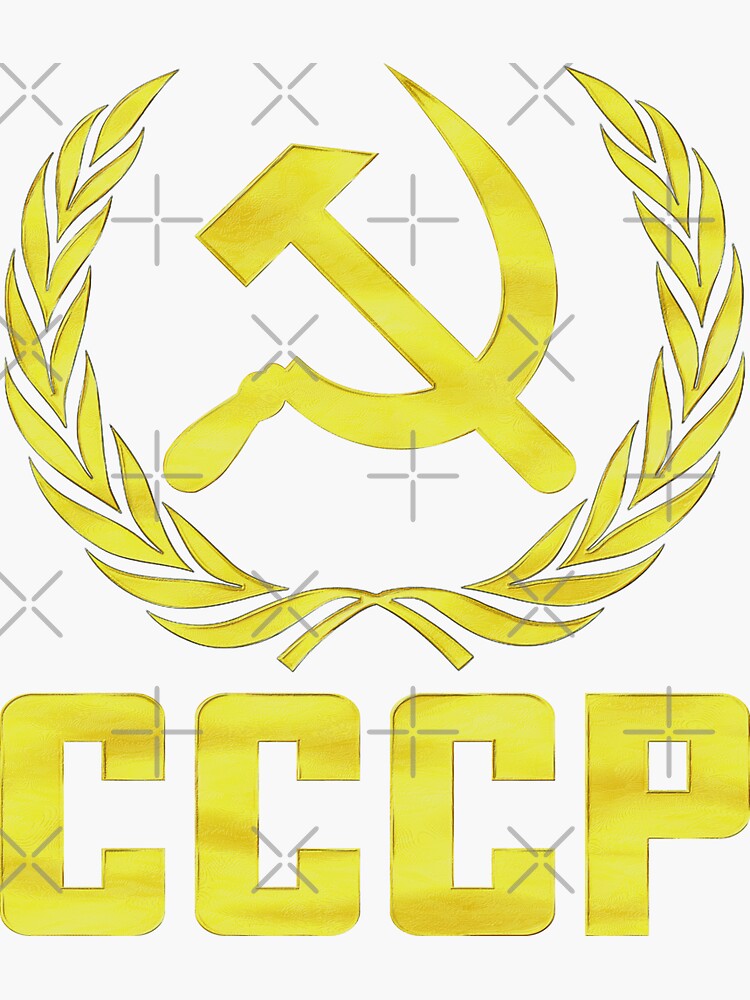 "CCCP HAMMER AND SICKLE" Sticker for Sale by Paparaw | Redbubble
