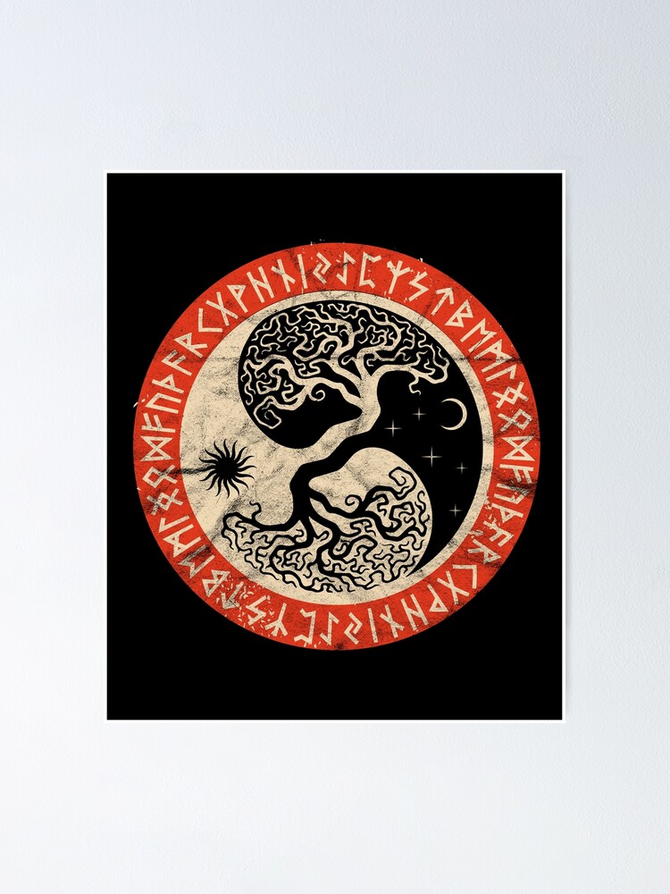 "Yggdrasil Midgard Viking Tree Odin Edda Thor Valhalla Norse design ...