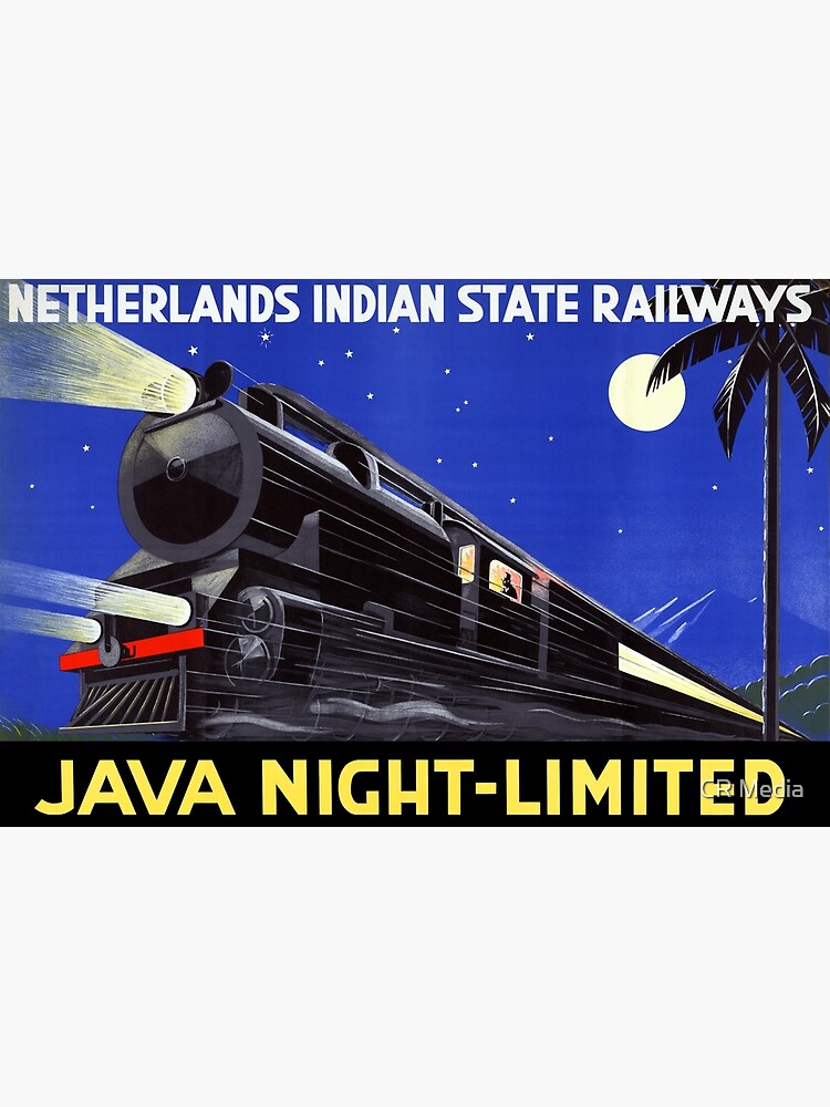 "Java Indonesia Vintage Travel Poster Restored" Art Print for Sale by ...