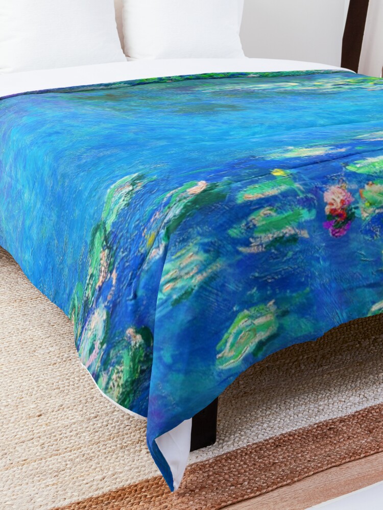 "Claude Monet Water Lilies Color-Enhanced" Comforter by CoitoCG | Redbubble