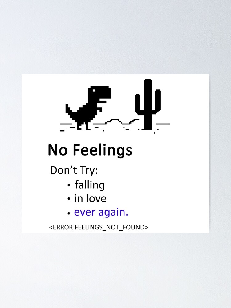 "Feelings not Found" Poster for Sale by rsty11 | Redbubble