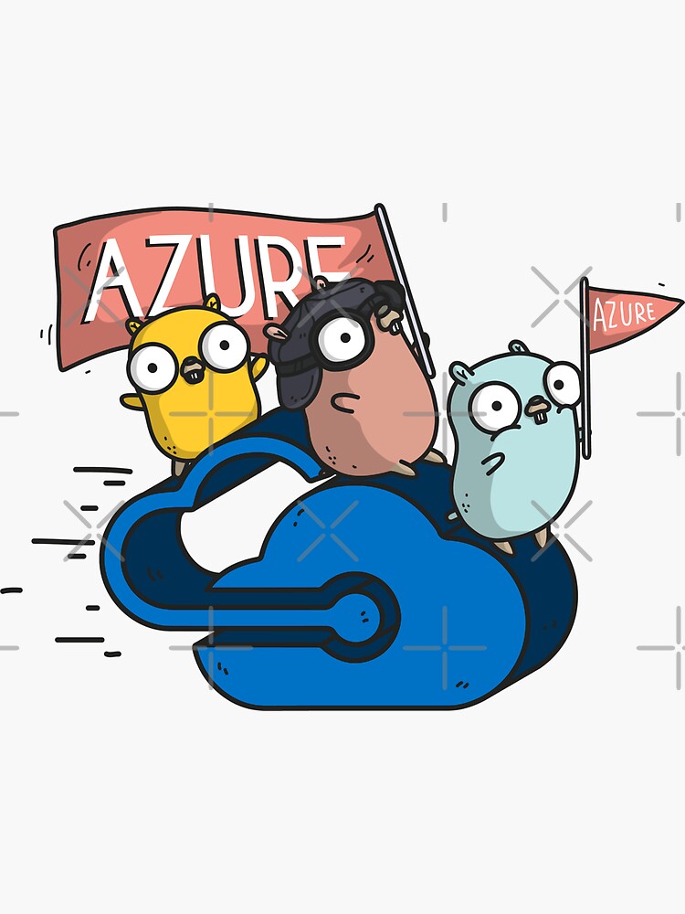 "Azure Golang gopher" Sticker by leesander | Redbubble