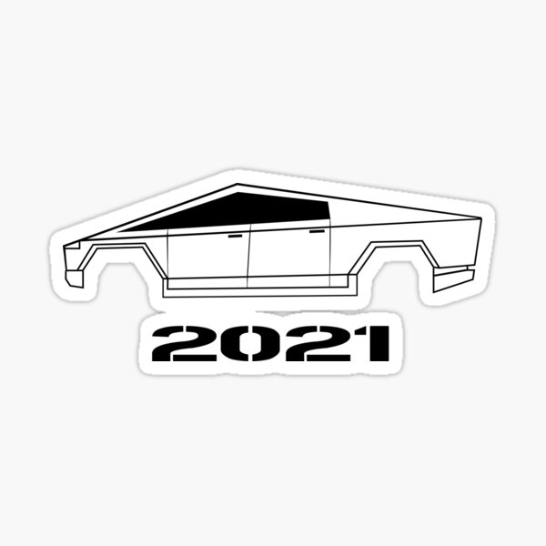 "Tesla CyberTruck 2021" Sticker by CDCOnlineLLC | Redbubble