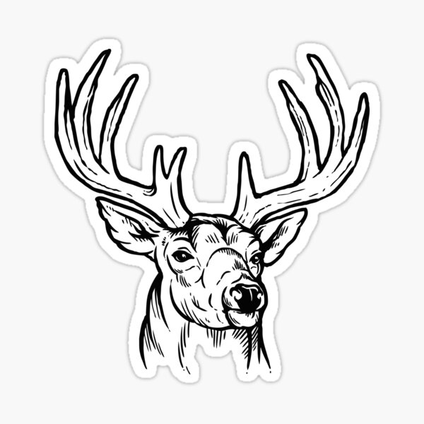 "Deer Gear for Hunters - Whitetail Buck design" Sticker for Sale by ...