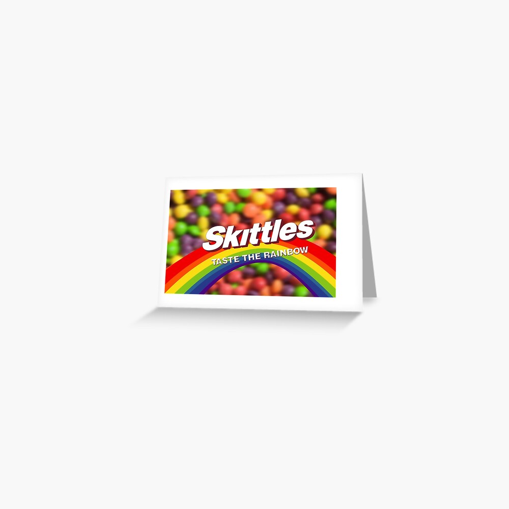"Skittles - Taste the rainbow" Greeting Card for Sale by Leo-psd ...