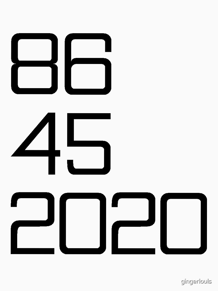 "86 45 2020" T-shirt for Sale by gingerlouls | Redbubble | 86 45 2020 t ...