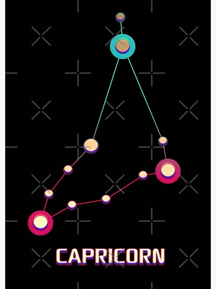 "Capricorn Star Chart" Poster for Sale by Amanda-Lakey | Redbubble