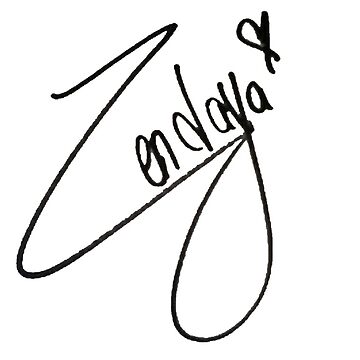 "Zendaya Signature " Sticker for Sale by BibleAndABeer | Redbubble