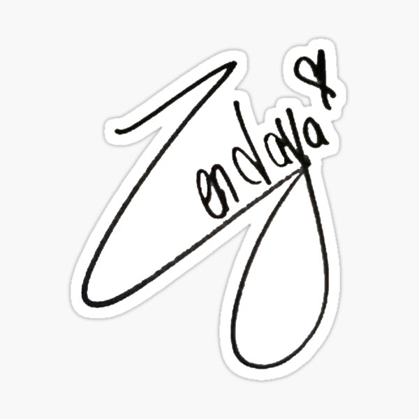 "Zendaya Signature " Sticker for Sale by BibleAndABeer | Redbubble