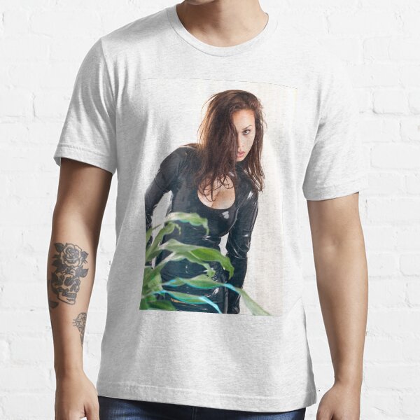 "Sexy black latex dress with boobs visable 02" T-shirt for Sale by ...