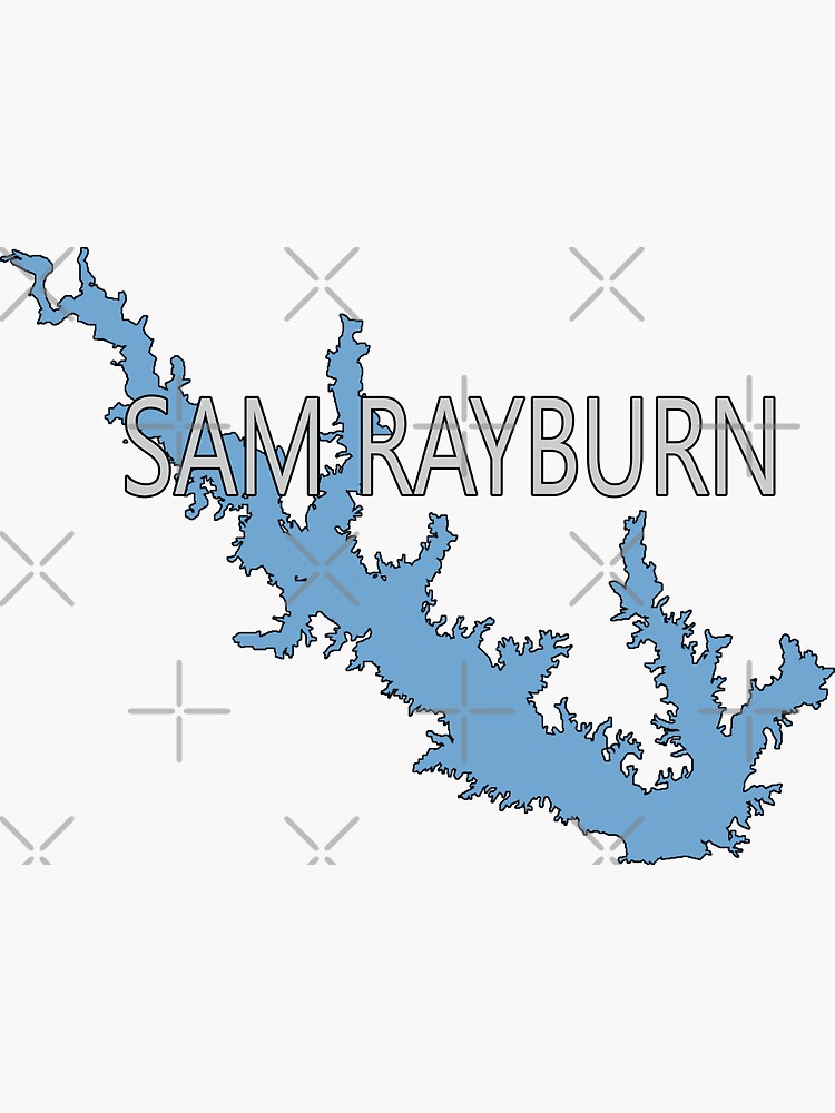 "Lake Sam Rayburn" Sticker for Sale by Statepallets | Redbubble