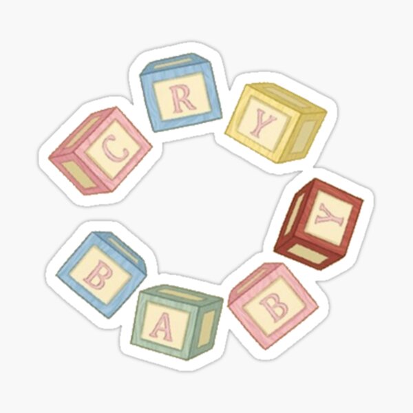 "Cry Baby Blocks" Sticker for Sale by bigmemeenergy | Redbubble