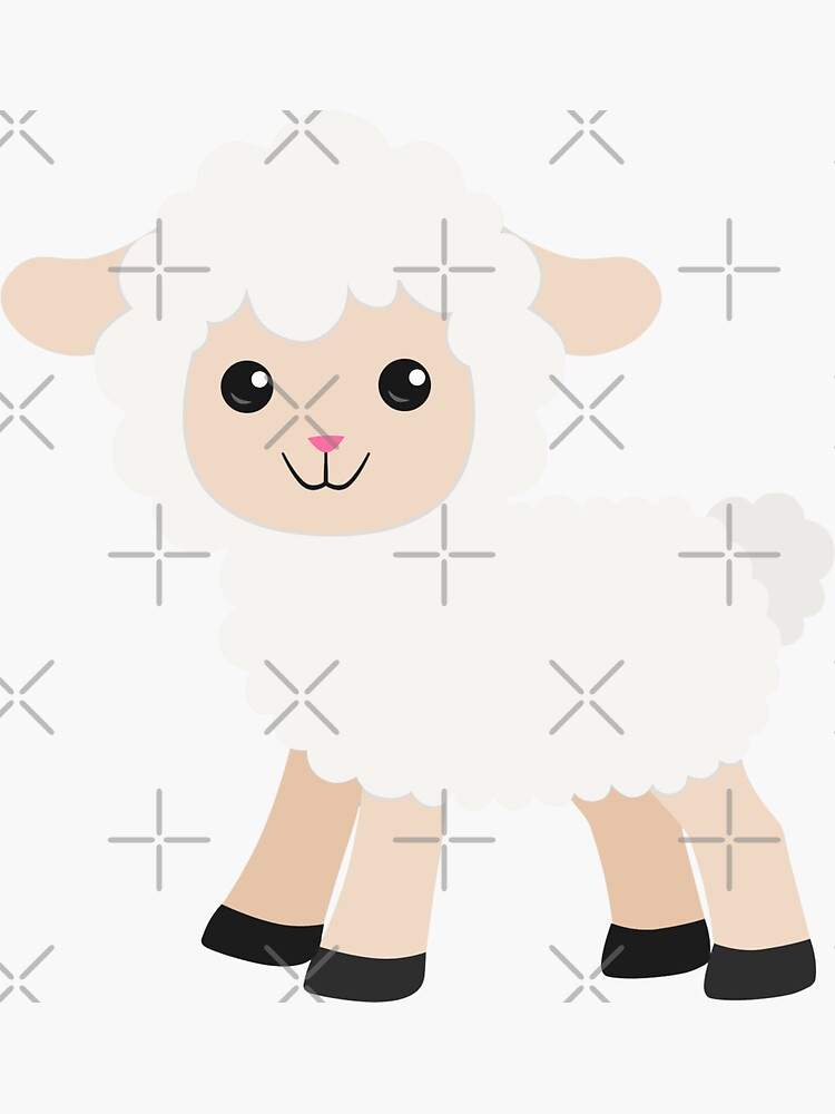 "Cute Lamb Sticker" Sticker for Sale by The Sticker Shop | Redbubble