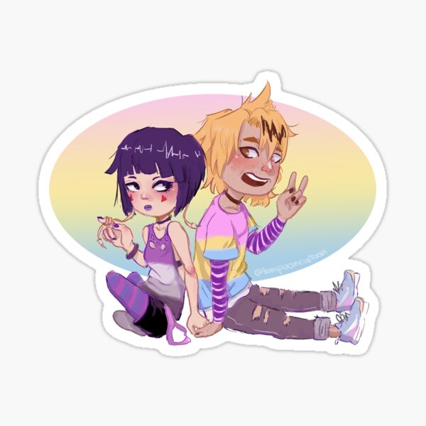 "denki'n'jirou " Sticker by lampooncartoon | Redbubble