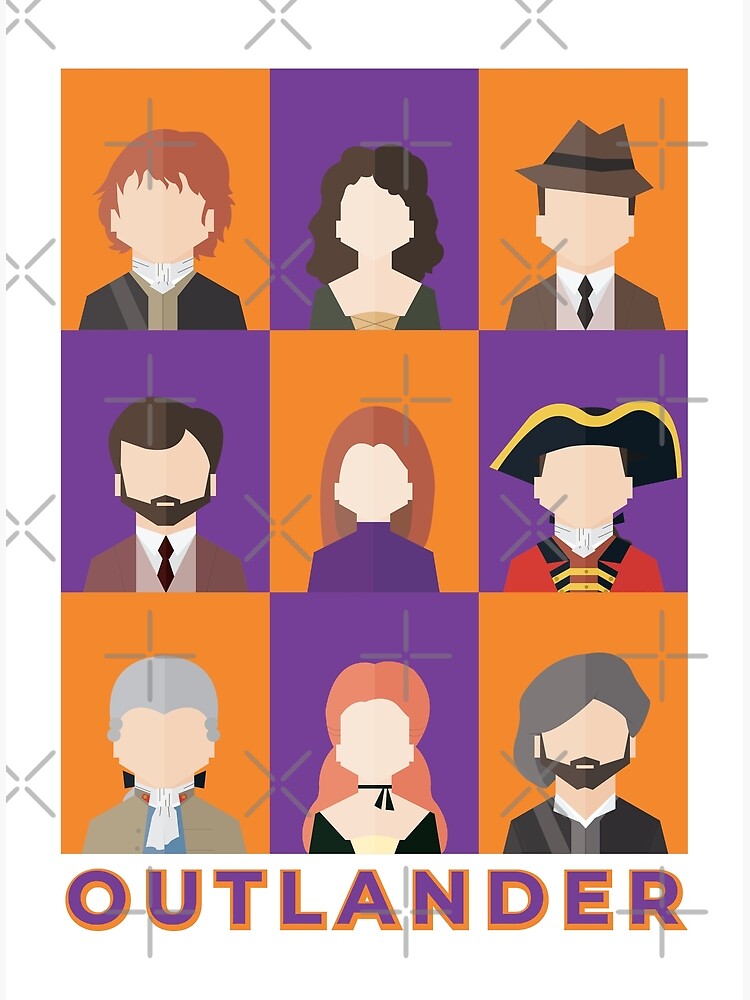 "Outlander Characters Icons Illustration" Art Print by MariOyama ...