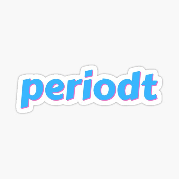 "periodt" Sticker for Sale by GrasslandDesign | Redbubble