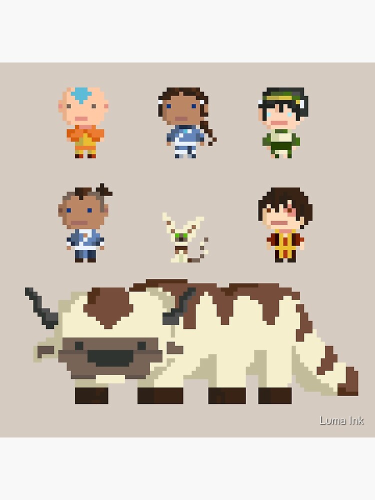 "Team Avatar 8bit" Art Print by LumaInk | Redbubble