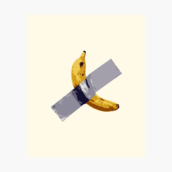 "Banana Art - Modern Art Duct Tape Banana (STICKERS SHIRTS AND WALL ART ...