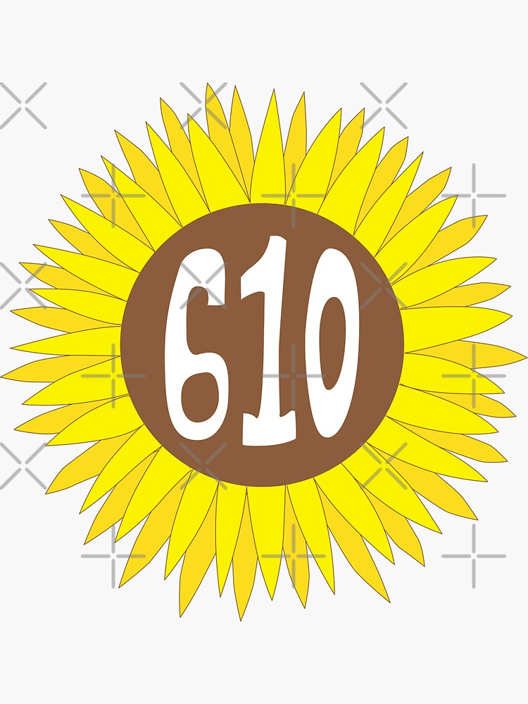 "Hand Drawn Pennsylvania Sunflower 610 Area Code" Sticker by itsrturn ...