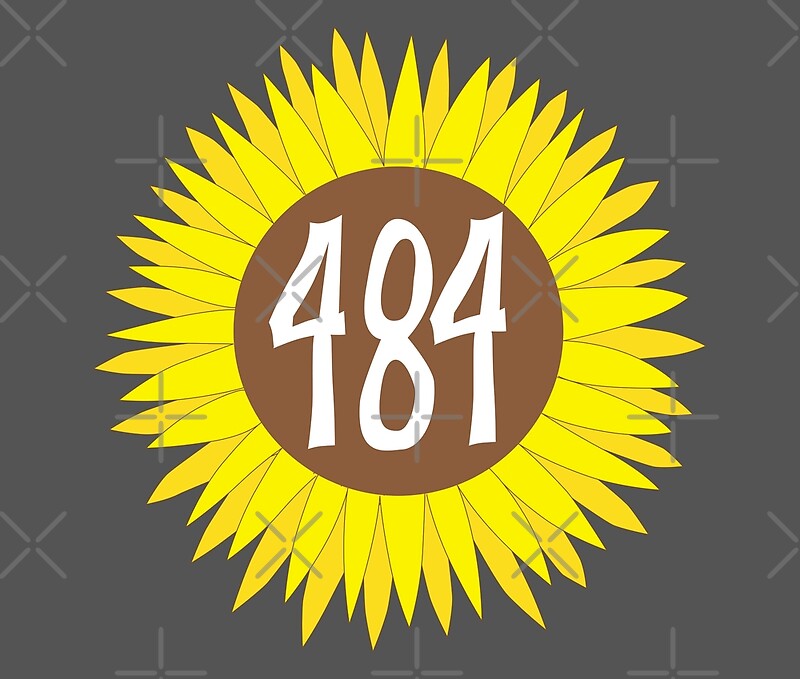 "Hand Drawn Pennsylvania Sunflower 484 Area Code" by itsrturn | Redbubble
