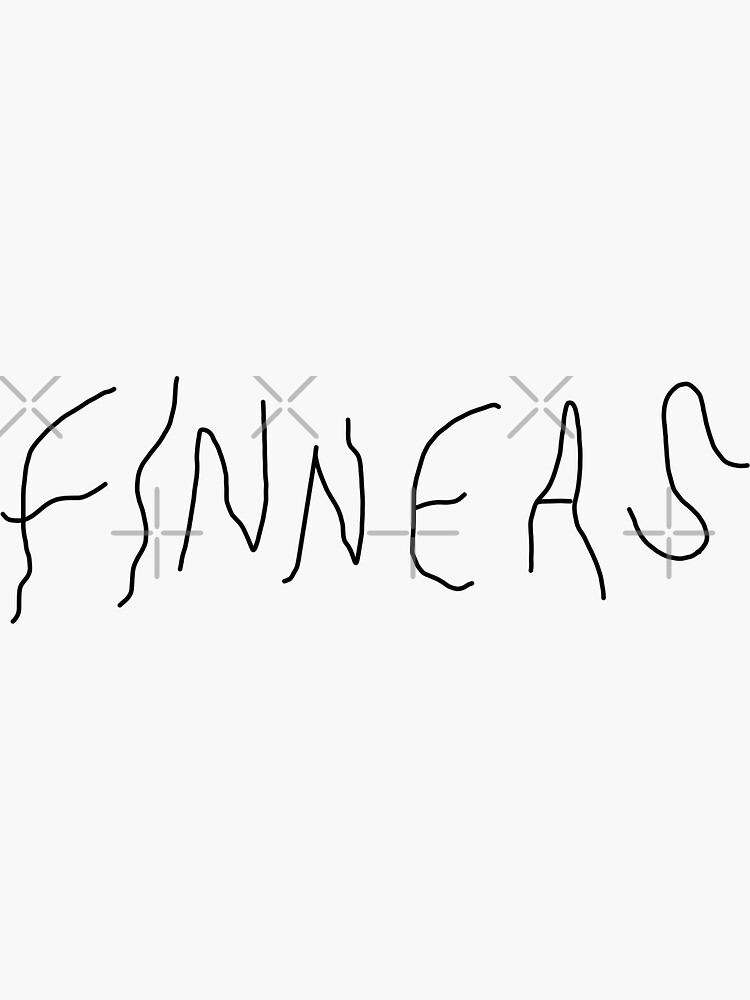 "finneas logo" Sticker by chloekari | Redbubble