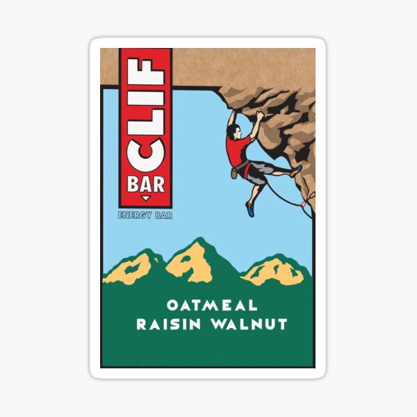 "CLIF Oatmeal Raisin Walnut Label" Sticker for Sale by NoahLearned ...